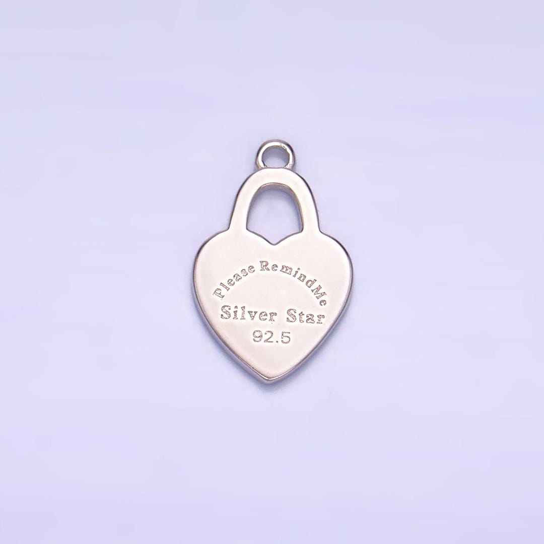 925 Sterling Silver Padlock Pendant Dainty Silver Lock Charm Padlock ...