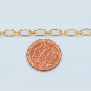 24K Gold Rolo Cable Paperclip Chain by Yard Link Cable Rolo - Etsy