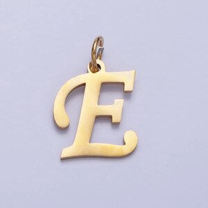 Dainty Gold Script Cursive Stainless Steel Initial Letter Add on Charm ...