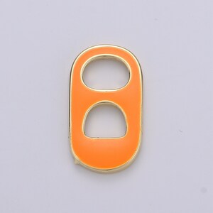 14K Gold Soda Tab, Pull Tab, Can Tab Pendant Charm for Bracelet ...