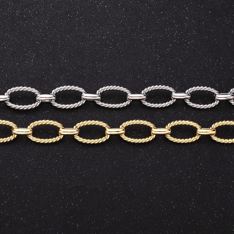 Chunky Bezel Chain - Etsy