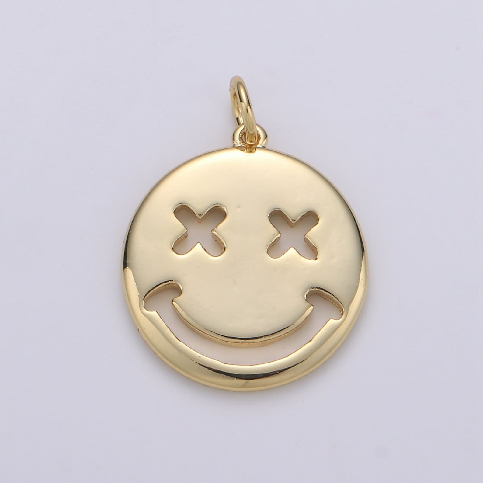 Double Sided Gold Happy Face Charm Smile Face Charms Emoticon - Etsy
