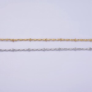 16k Gold Filled Beaded Satellite Chain Gold Filled Silver - Etsy