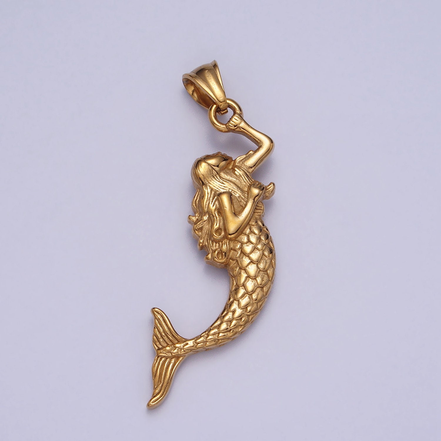 Gold Mermaid Charm Under the Sea Inspired Jewelry Beach Ocean - Etsy