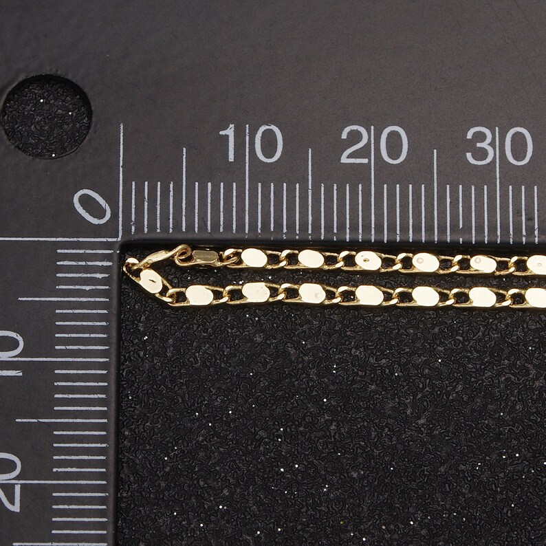 24K Gold Filled Anchor Tube Link Chain by Yard Dainty 1.5mm - Etsy