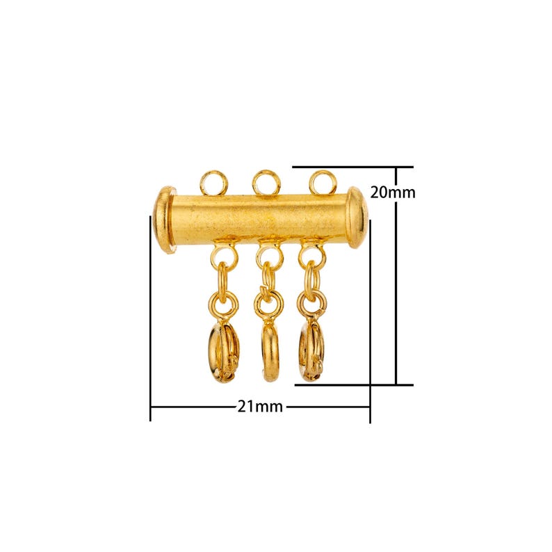 18k Gold Fill Layered Necklace Detangler, Multi Strand Necklace ...