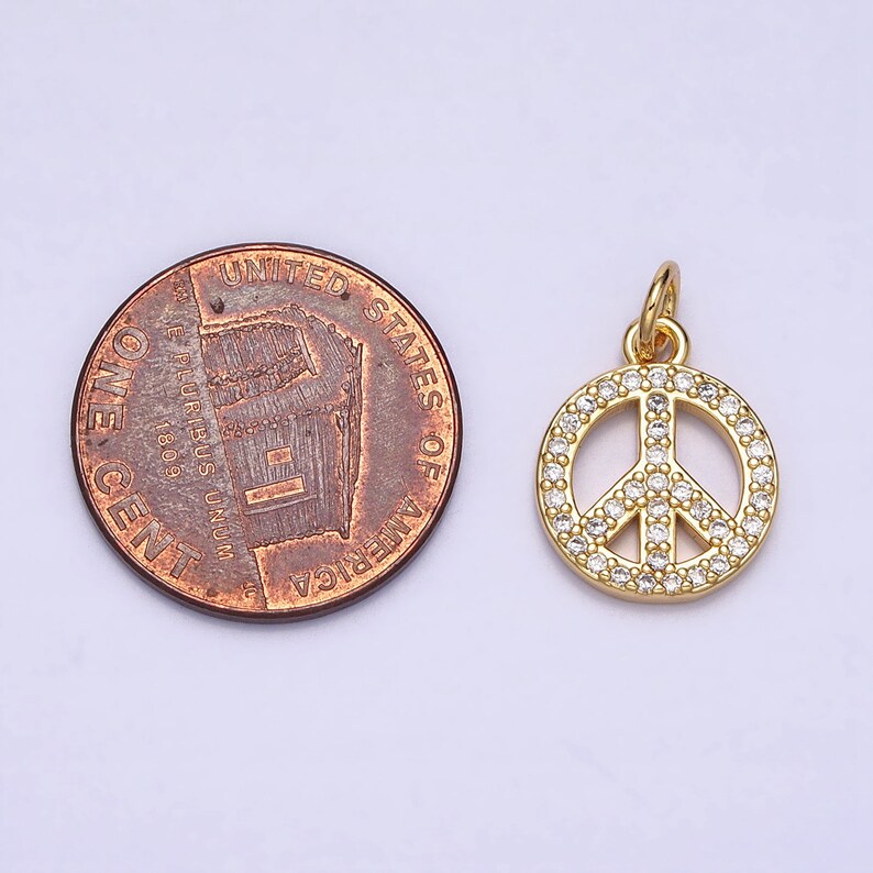 Dainty Gold Peace Sign Symbol 16k Gold Filled Peace Pendant - Etsy