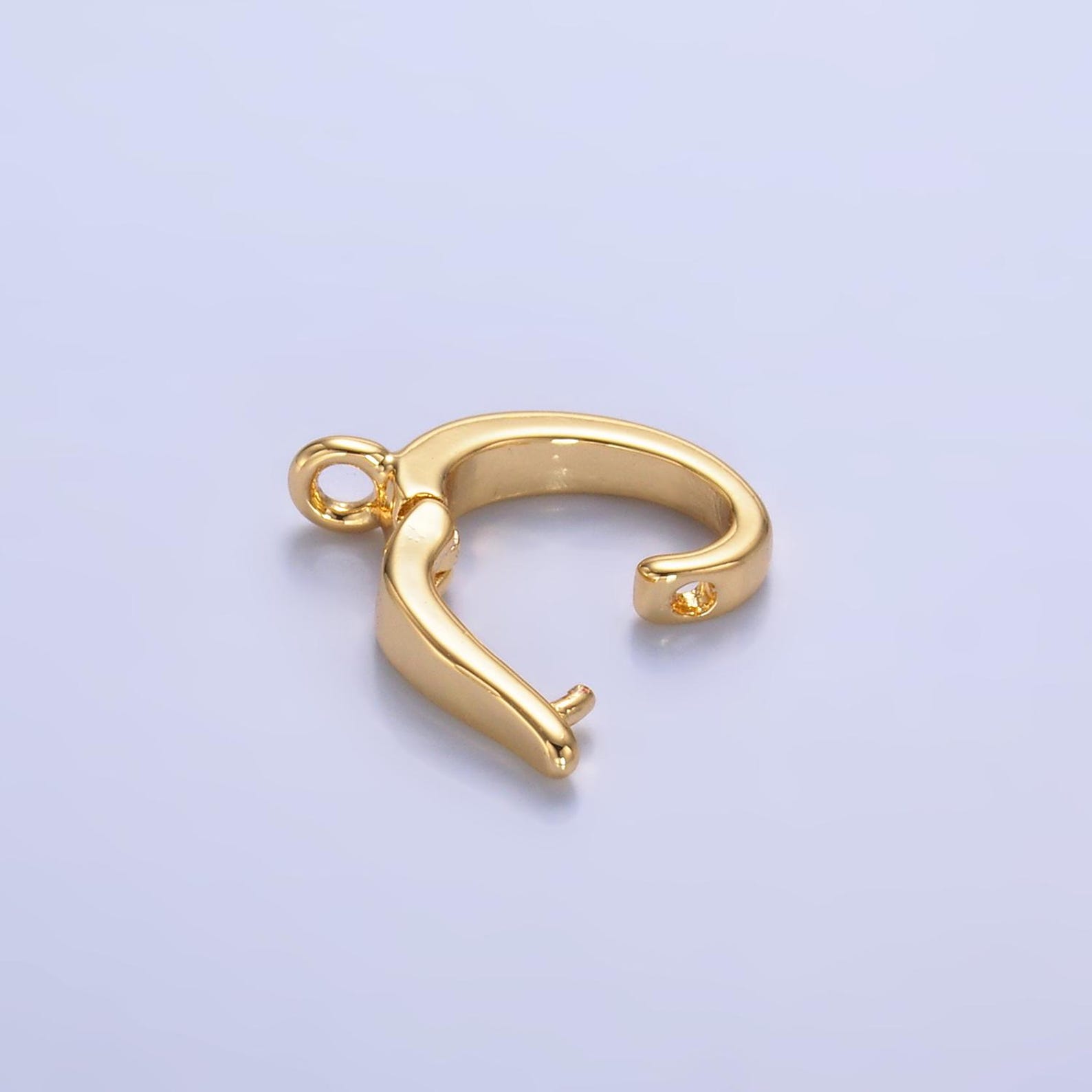 Gold Removable Bail Charm Pendant Enhancer Clasp, Pendant Bail Clasp ...