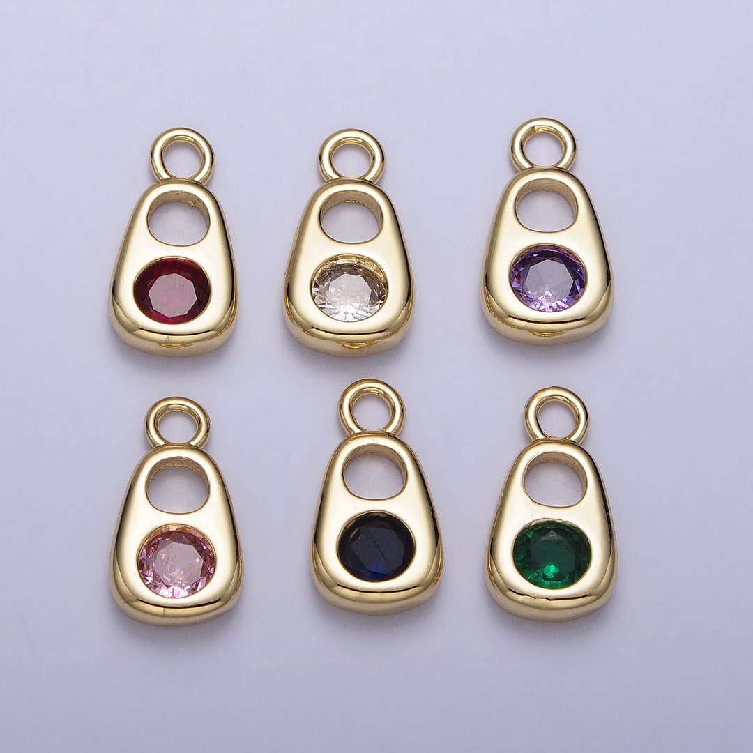 14K Gold Filled Soda Tab, Pull Tab, Can Tab Pendant Charm for Bracelet ...