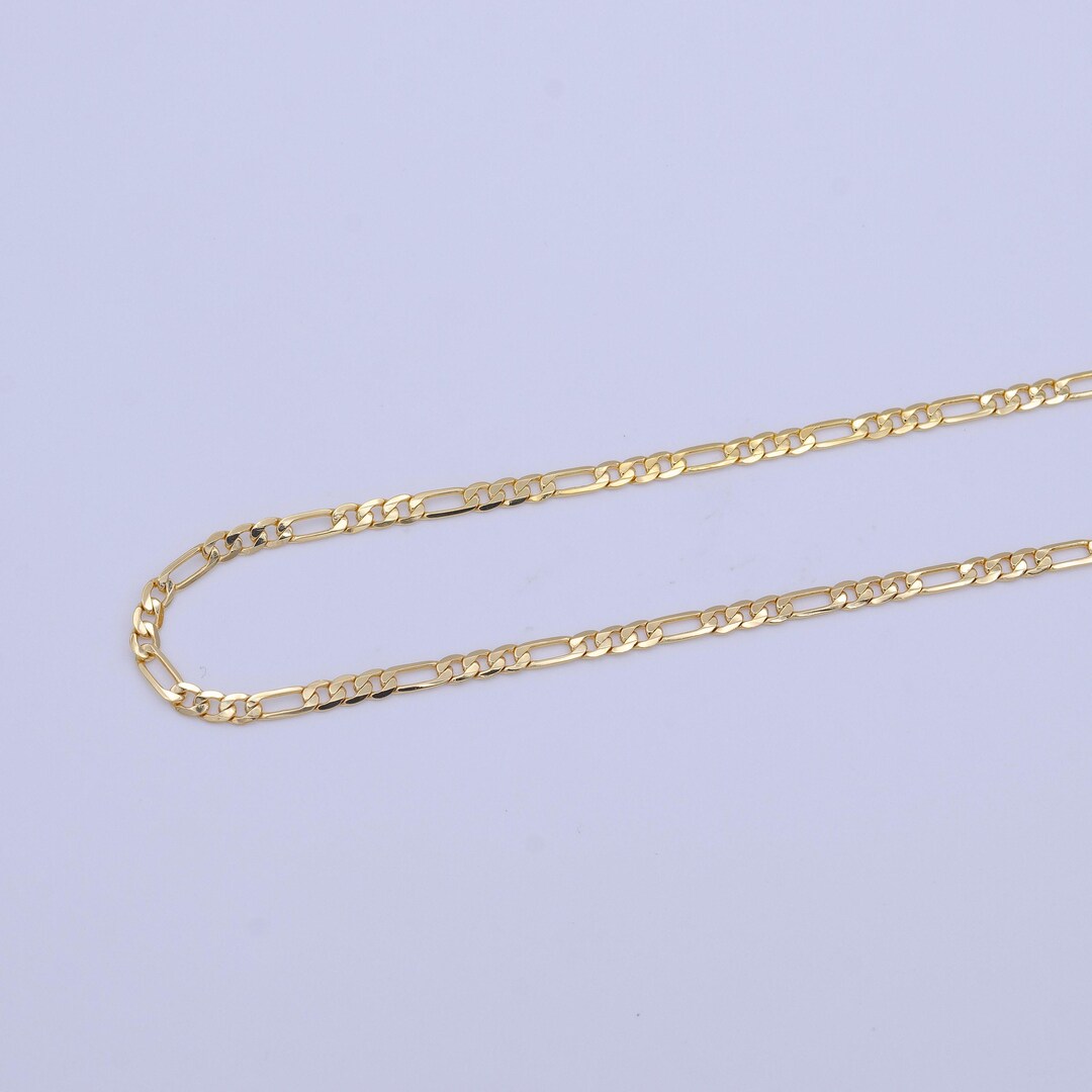 Gold Figaro Chain by Yard, Dainty Figaro Chain Wholesale Bulk Roll ...