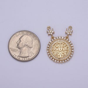 Cubic Gold Saint Benedict Cross Ndmsd Cspb Nursia Coin Medallion ...