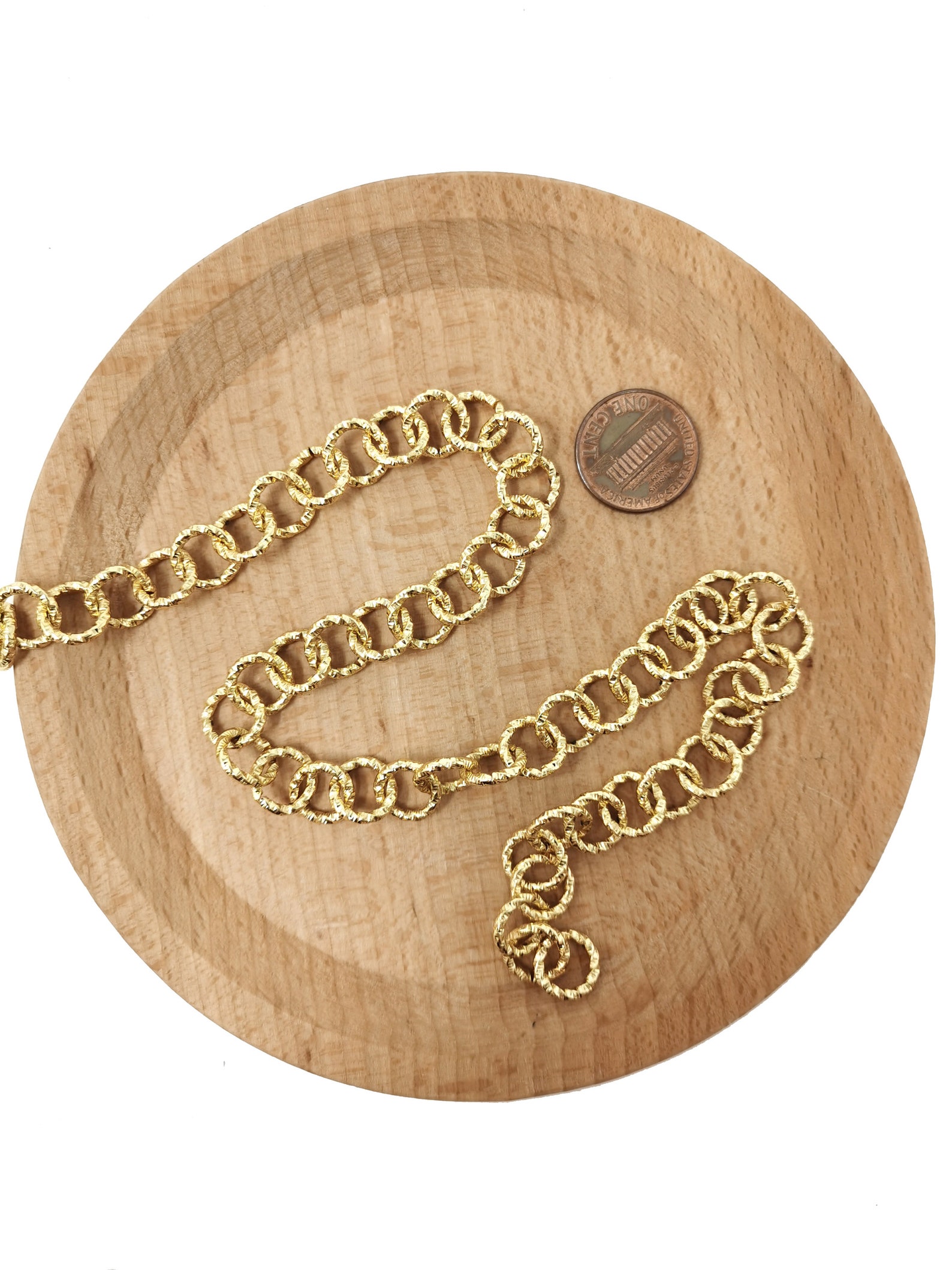 Gold Fancy Rolo Chain by Yard Rope Cable Chain Wholesale - Etsy