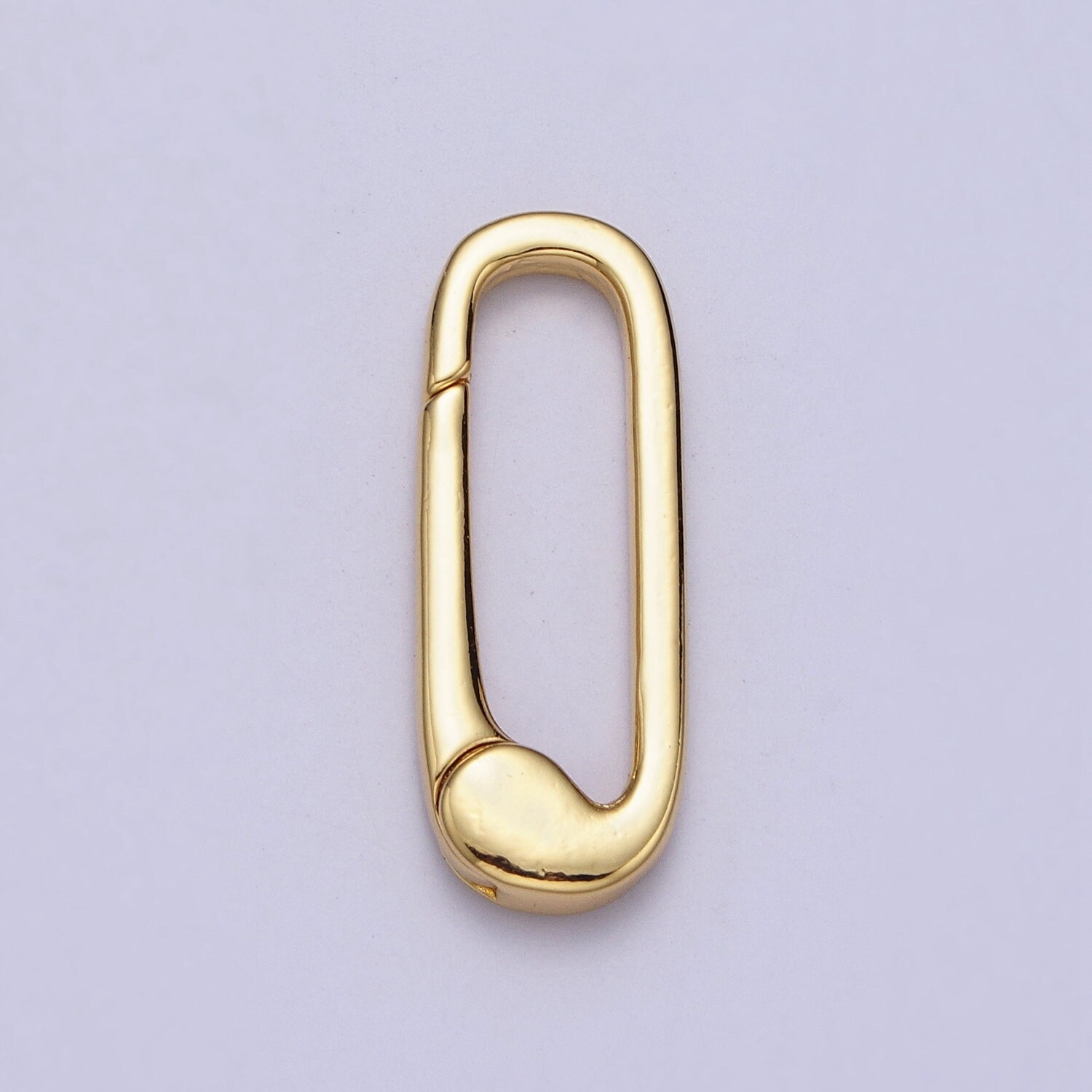 Gold Push in Oval Clasp for Charm Holder Clasp Pendants - Etsy