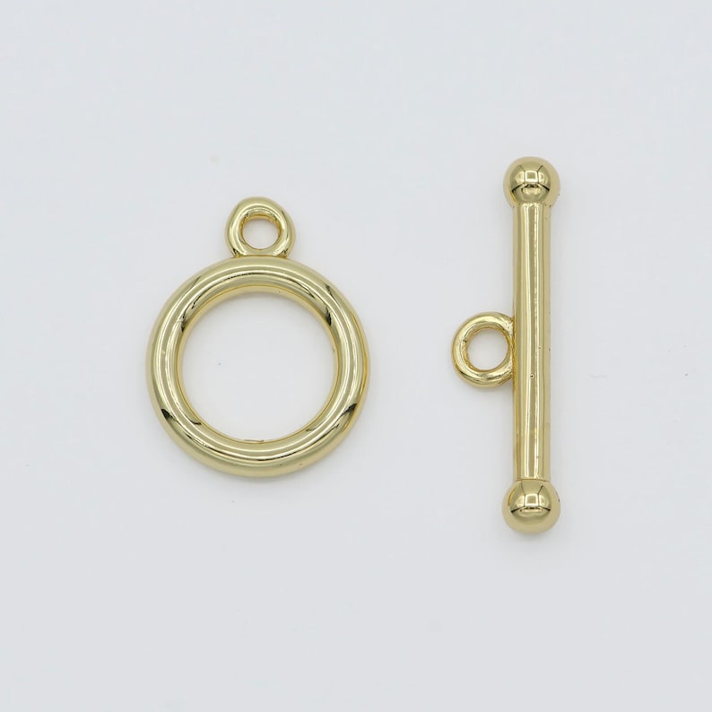 Simple Minimalist Gold Filled Toggle Clasp for Diy Jewelry Making for ...