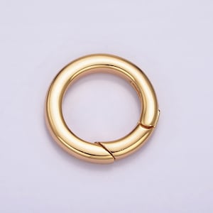 18K Gold Filled Push Gate Ring Charm Holder Bail for Charm Jewelry Kit ...