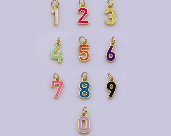 Number Charms - Etsy