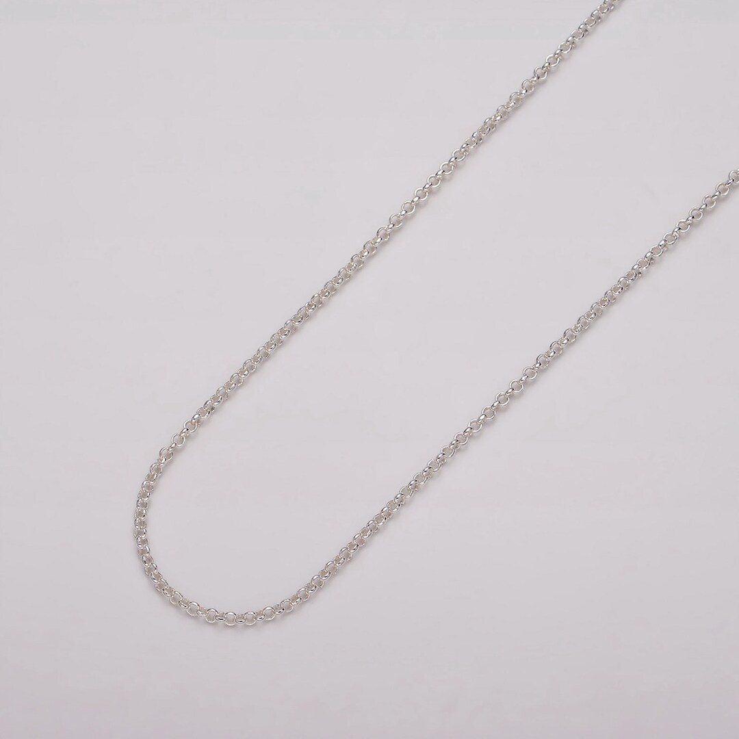 Dainty Rolo Chain Sterling Silver 1.5mm by the Yard Fine Rolo Cable ...