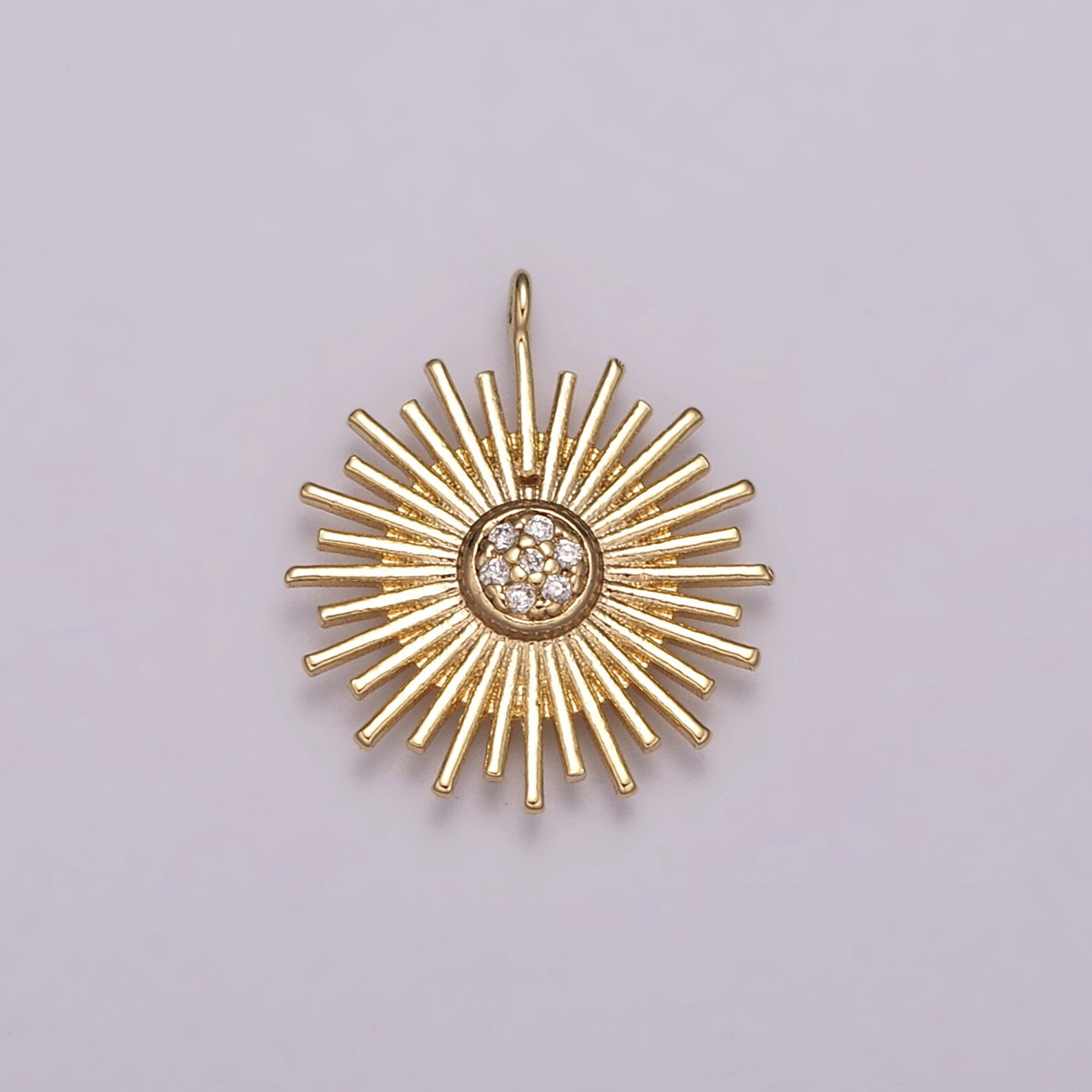 Mini Gold Sun Burst Charm Sun Rays Celestial Charm Sunburst Cz - Etsy