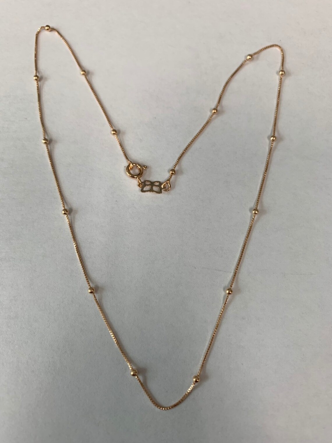 18'' Ready to Use Rose Gold Thin Rolo Necklace Chain - Etsy