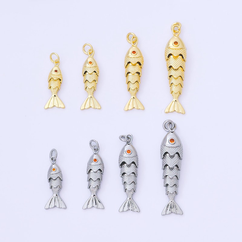 Sardine Gold Pendant - Etsy