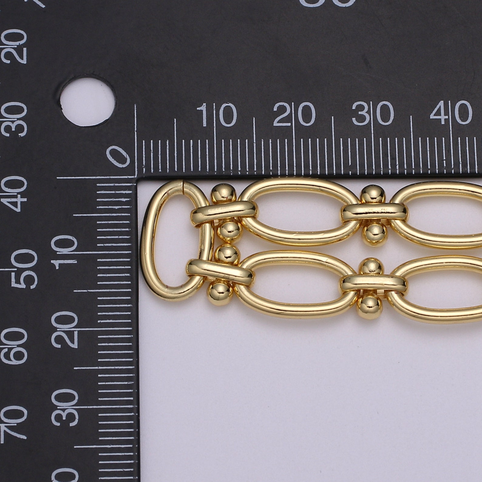 Gold Oval Rolo and Cross Chain by Yard Figure 8 Oval Link | Etsy