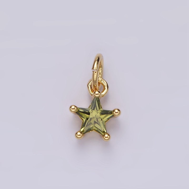 16k Gold Filled 11mm Cz Celestial Star Add-on Charm Mini Star Charm ...