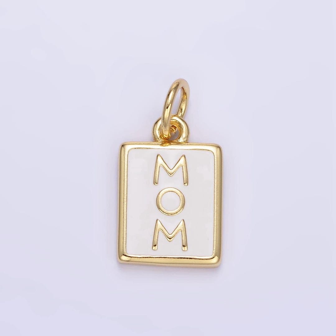 18k Gold Filled Mama Charm for Bracelet Necklace Charm New Mom Tag ...