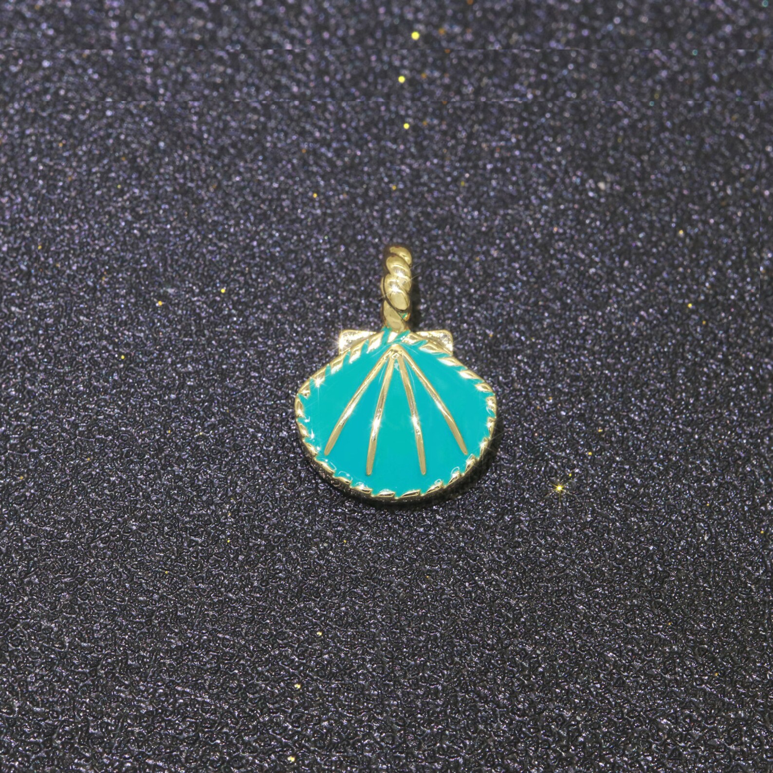 Dainty Enamel Sea Shell Charm Seashell Charm Oyster Necklace | Etsy