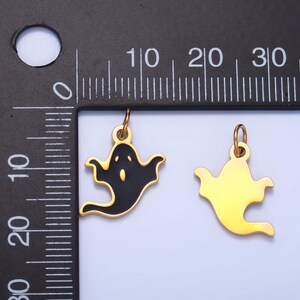 Limited Edition Hallowen Charm Colorful Enamel Pendant Ghost Hat ...