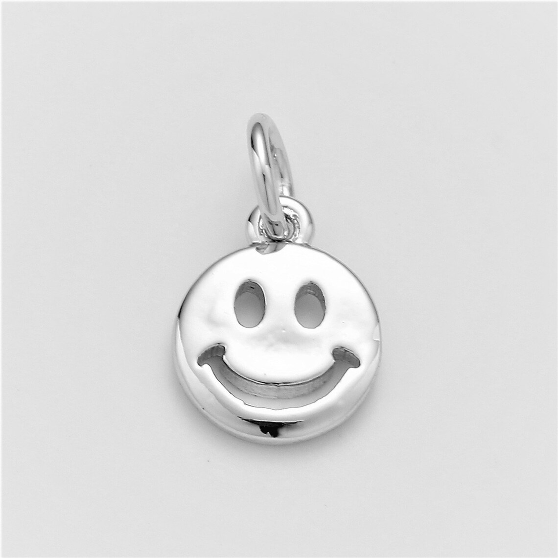Mini Gold Happy Face Charm Double Sided Smile Face - Etsy