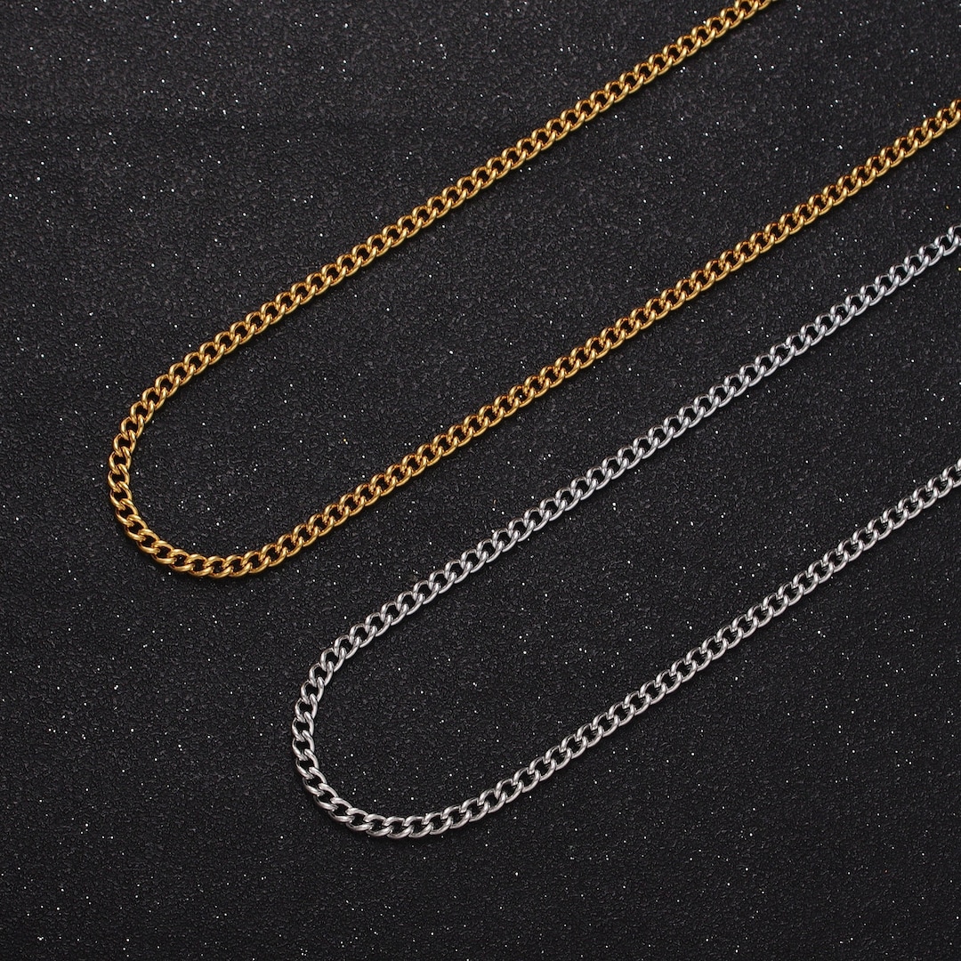 24K Gold Filled Concave Curb Bulk Roll by Yard, 2.8mm Width Gold ...