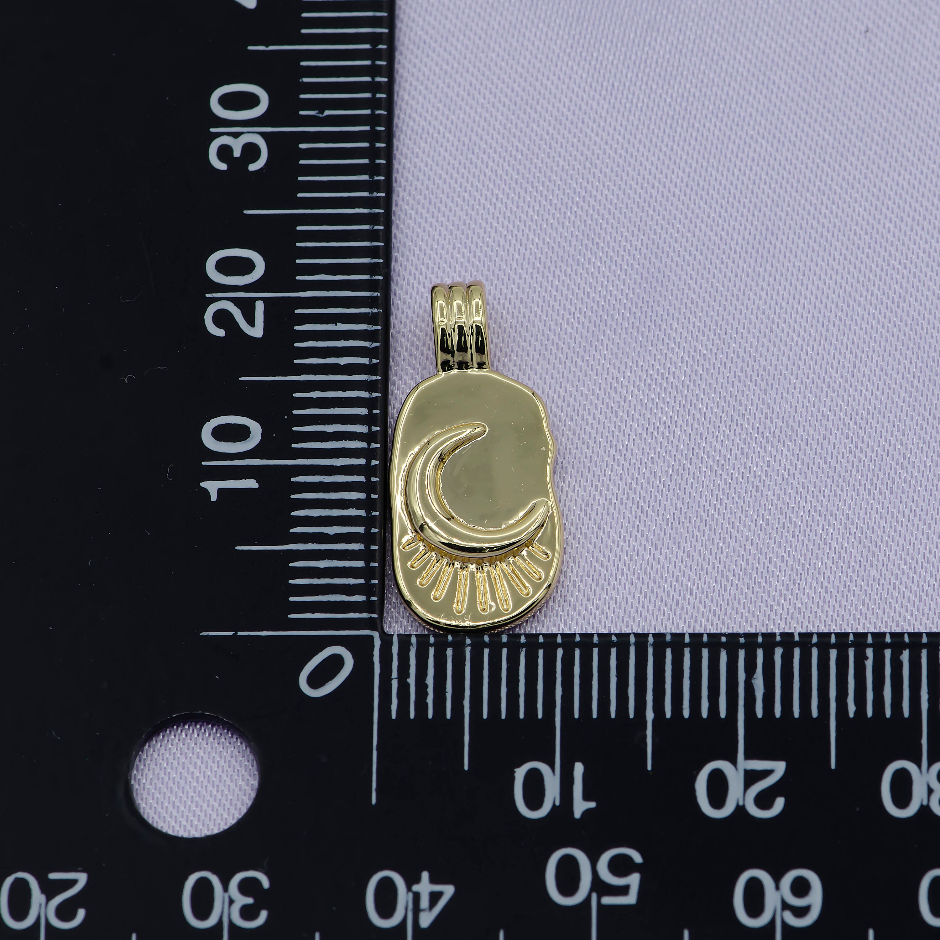 Dainty Crescent Moon Charm Dangle Charm Celestial Pendant - Etsy