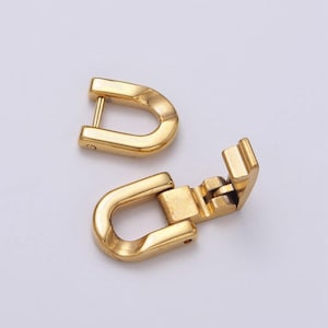 Stainless Steel Fold Over Clasps Extender Clasp Closure Gold End Caps ...