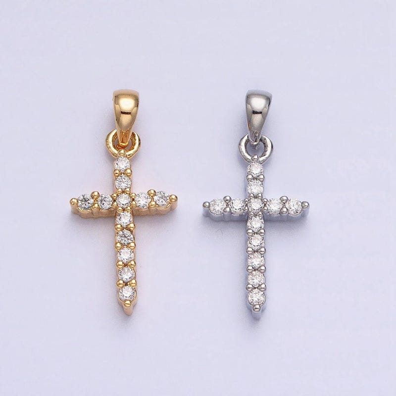 Micro Cross Necklaces - Etsy