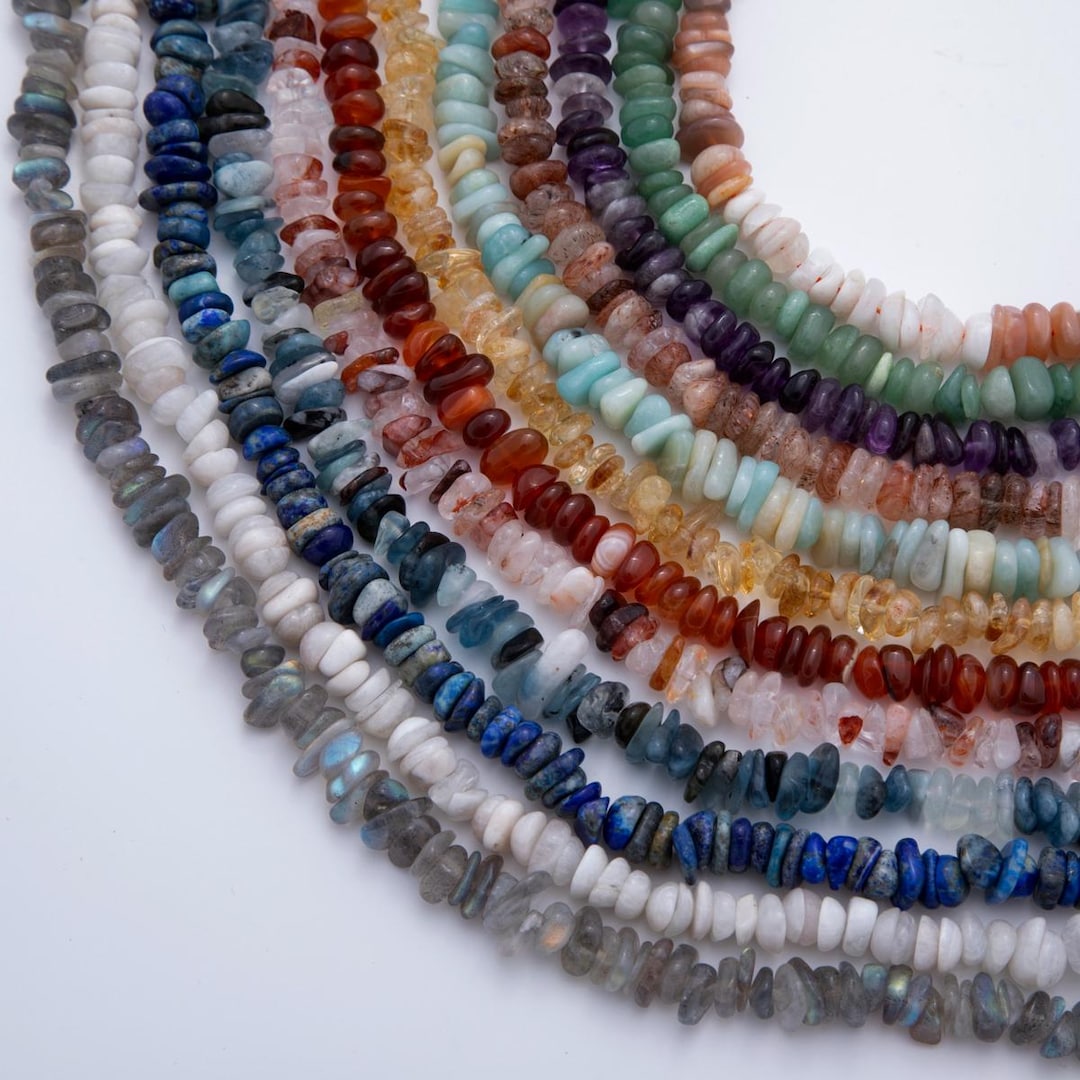 Mix Color Chip Bead Nugget Small Pebble Bead 7mm 10mm Chip Strand High ...