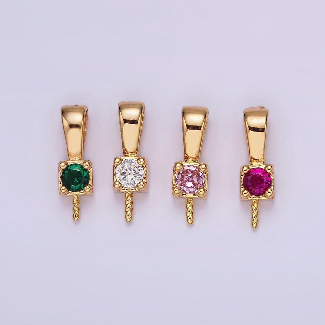 Gold Peg Bail Caps for Half Drilled Pearls and Beads Gold Tone Bead ...