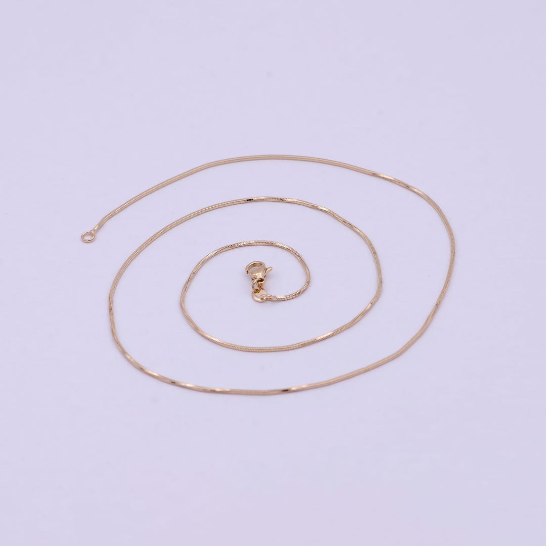 Rose Gold Snake Chain Rose Gold Plated Cocoon Finished Chain, 20 Inches ...