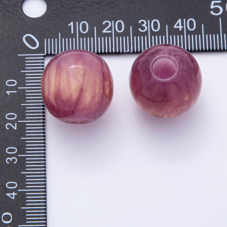 19mm Blue, Red, Black, Green, Brown Acrylic Resin Round Bead DIY ...