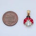 24k Gold Filled Red Enamel Ladybug Insect Animal Minimalist Charm ...