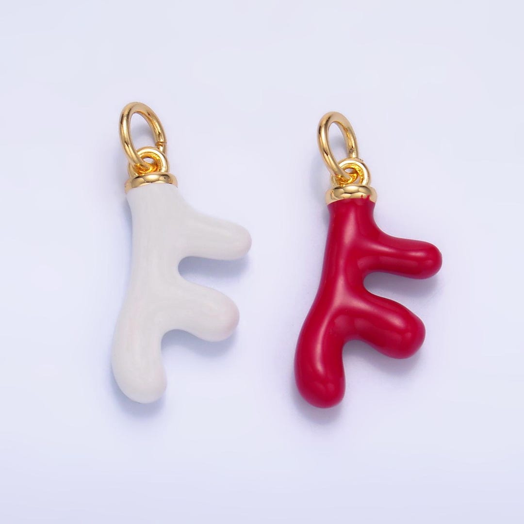 Red Coral Charms, 24k Gold Filled Coral Charm White Coral Pendant ...