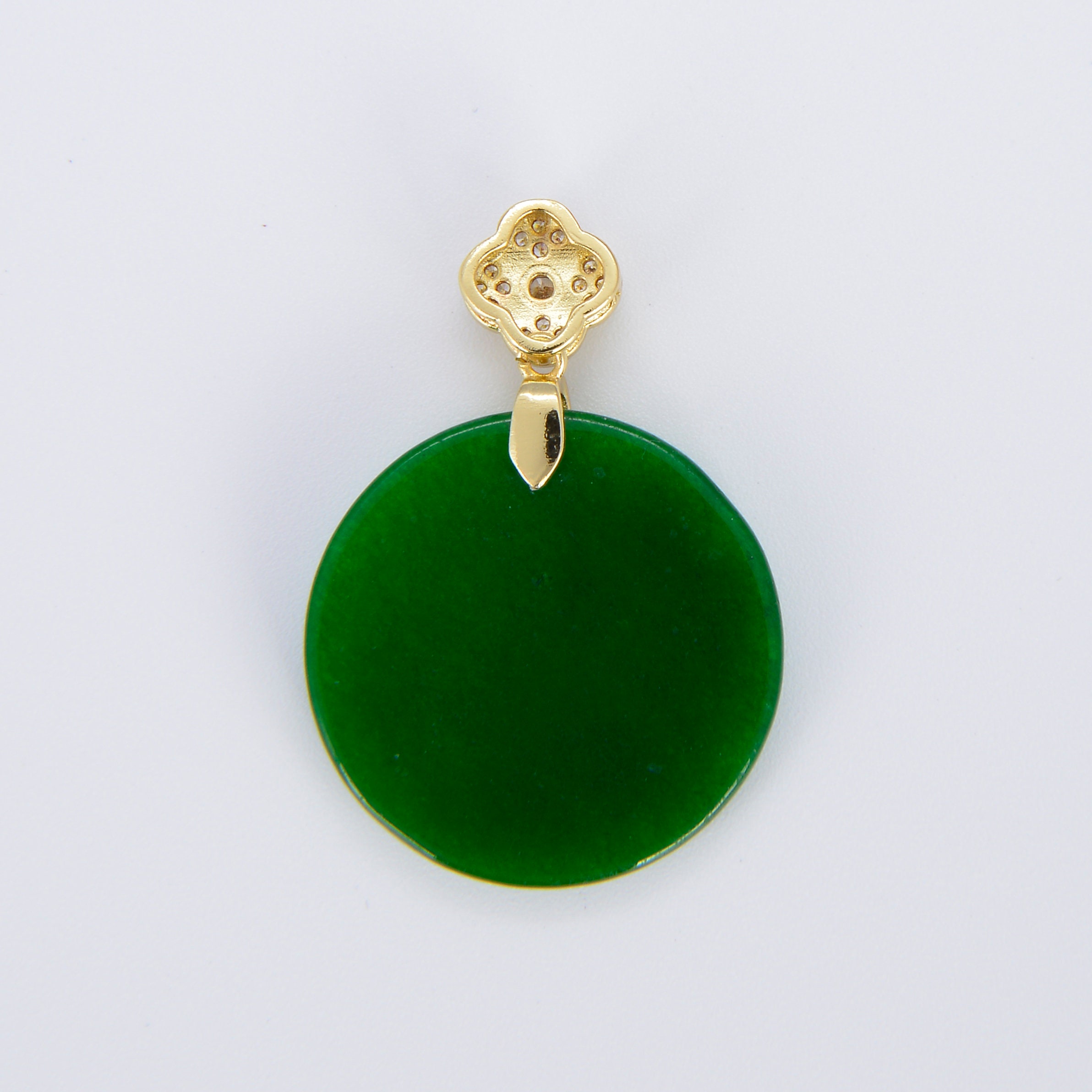 Lucky Genuine Green Jade Circle Coin Pendant for Necklace - Etsy