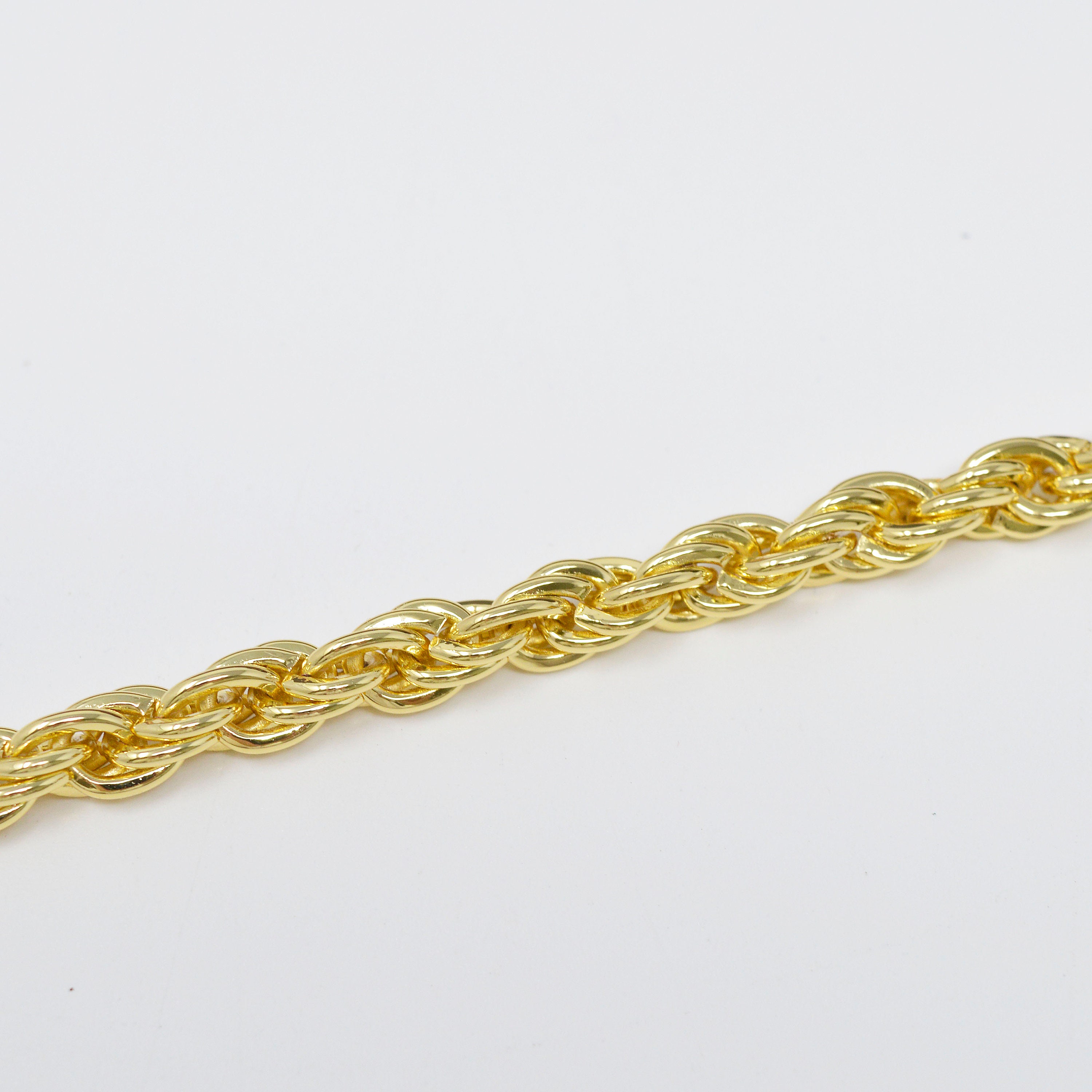 Bold Rope Open Chain 14K Gold by Yard Double Oval Link Chain - Etsy