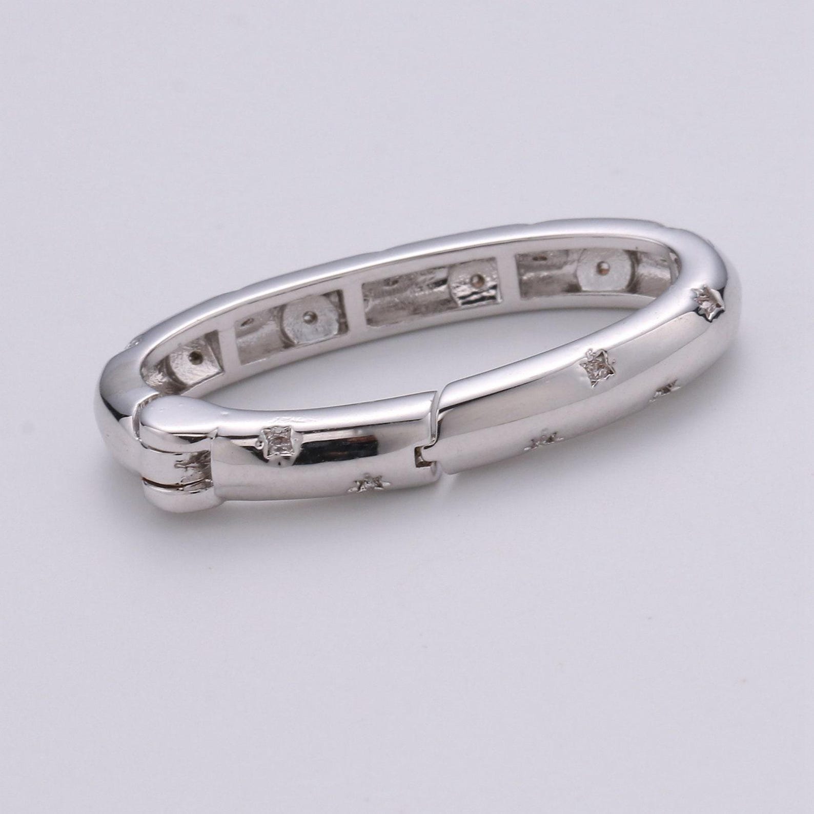 Gold Spring Gate Ring,push Gate Ring, 30x15mm Oval Ring Charm Holder ...