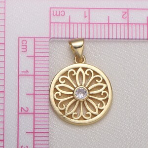 Wind Catcher Gold Charm Medieval Charms. Solitaire Cz Pendant, Designer ...