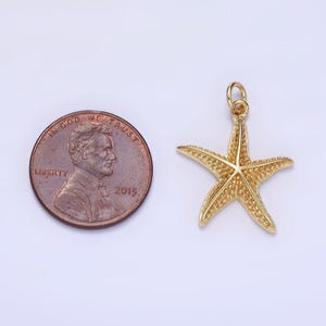 Gold Starfish Charms 24k Gold Filled Sea Star Pendant Starfish Charm ...