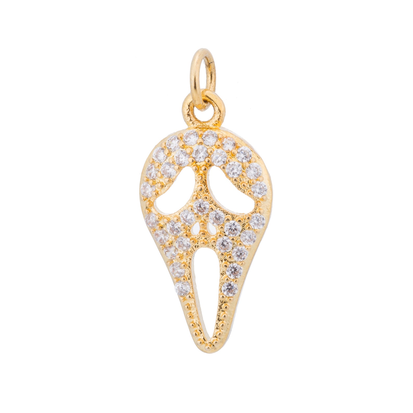 Dainty Gold Filled Scream Movie Mask Scary Halloween | Etsy