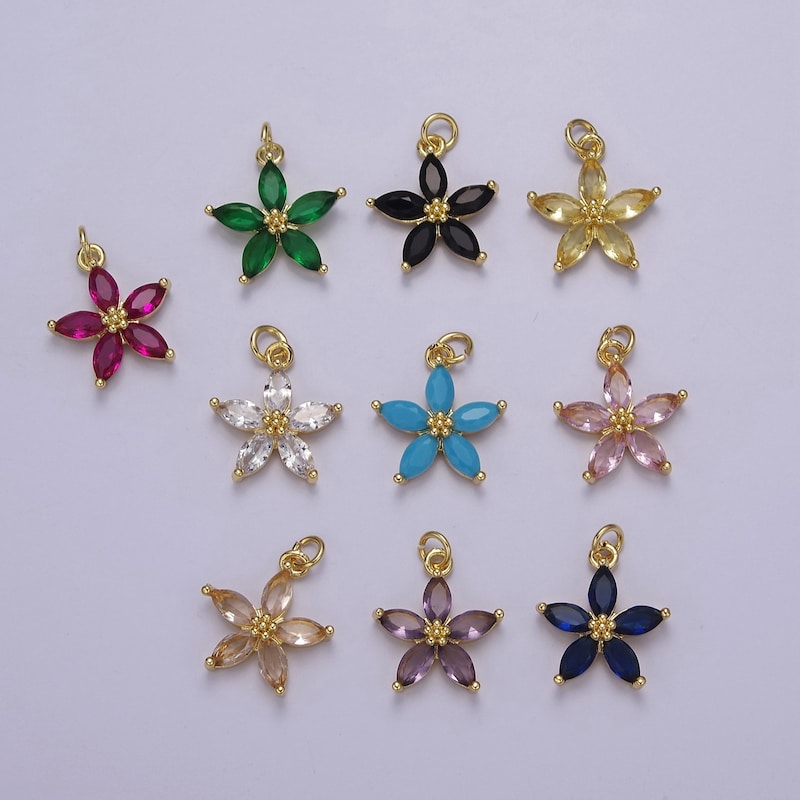 Flower Charms - Etsy