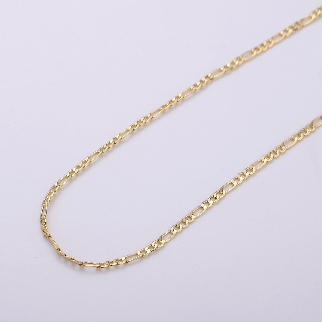 Gold Figaro Chain by Yard, Cable Figaro Chain by Foot, Wholesale Bulk ...