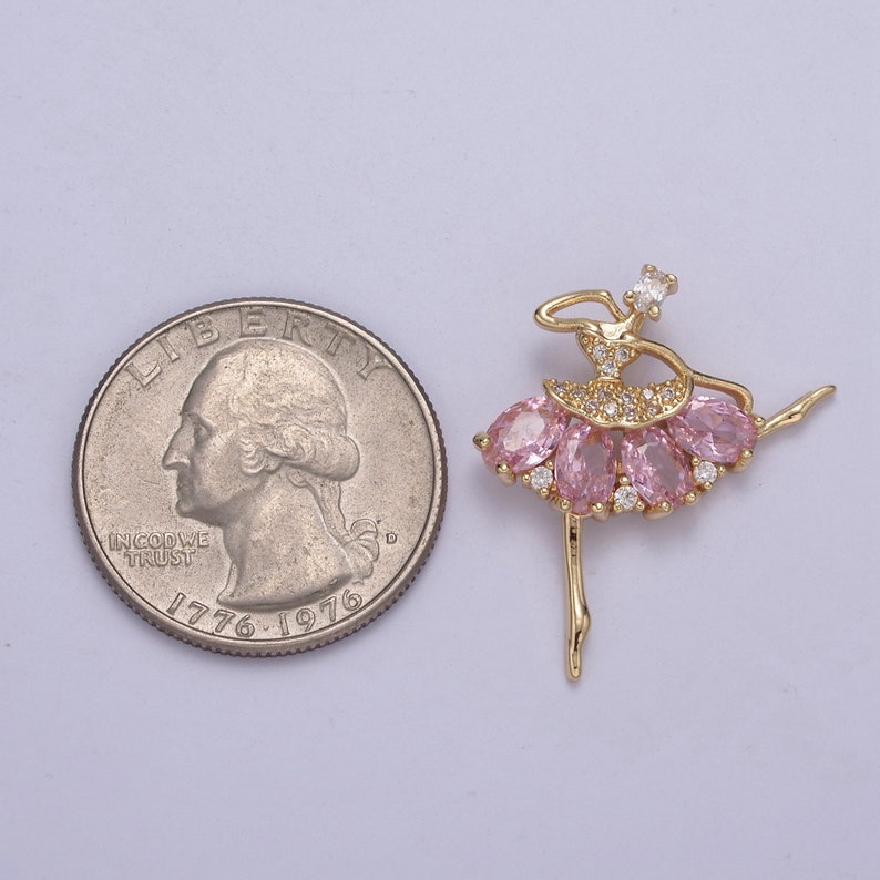 Dainty Gold Filled CZ Ballet Dancer Charm Ballerina Gift Idea - Etsy