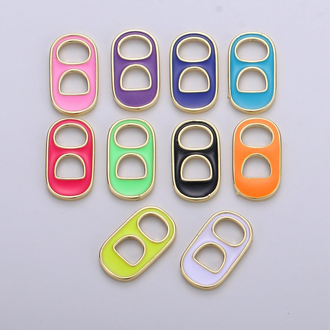 14k Gold Soda Tab, Pull Tab, Can Tab Pendant Charm for Bracelet ...